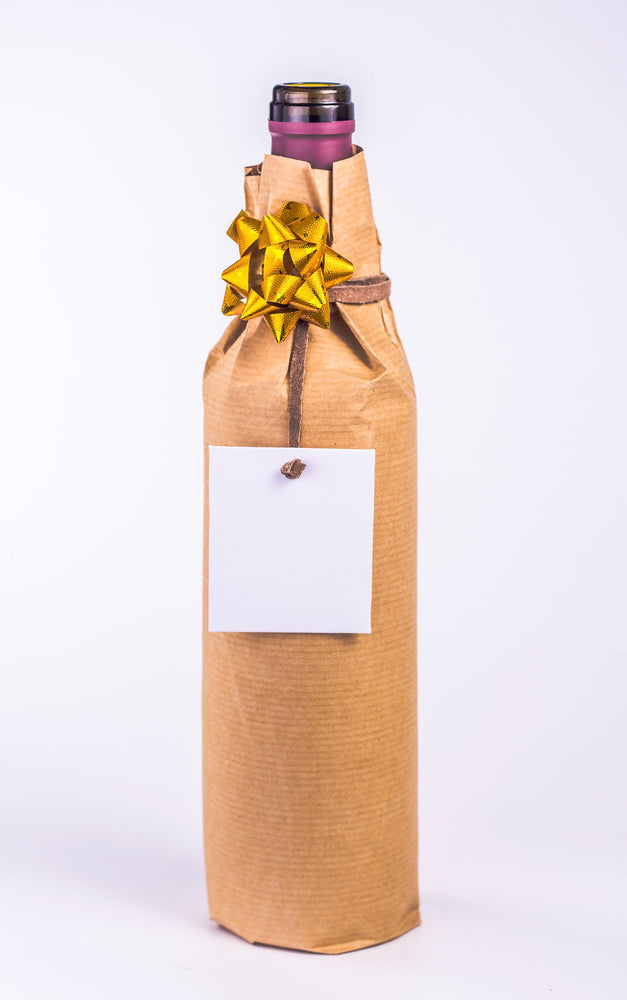 How to Wrap a Wine Bottle with Wrapping Paper - Waterleaf Paper Company