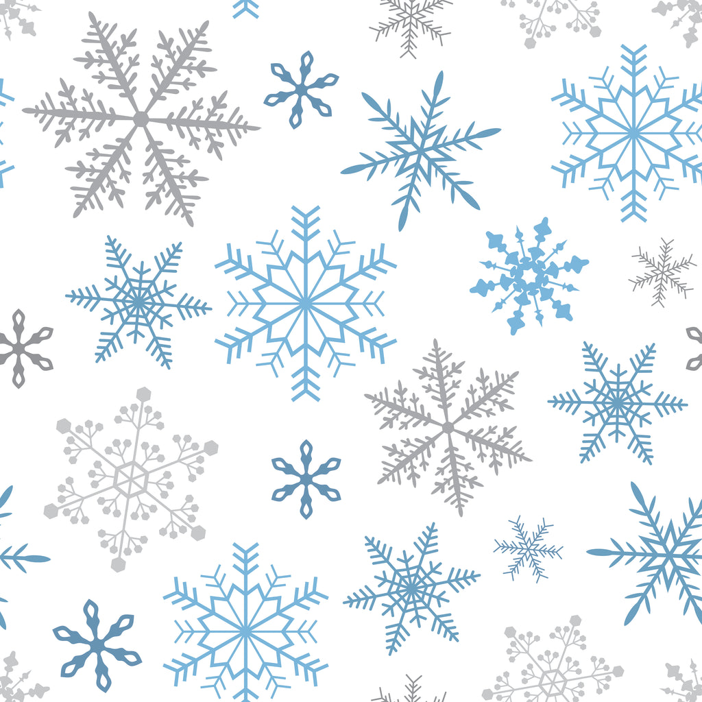 Snowflakes Floating Gift Wrap White Christmas Wrapping Paper Roll Waterleaf Paper Company